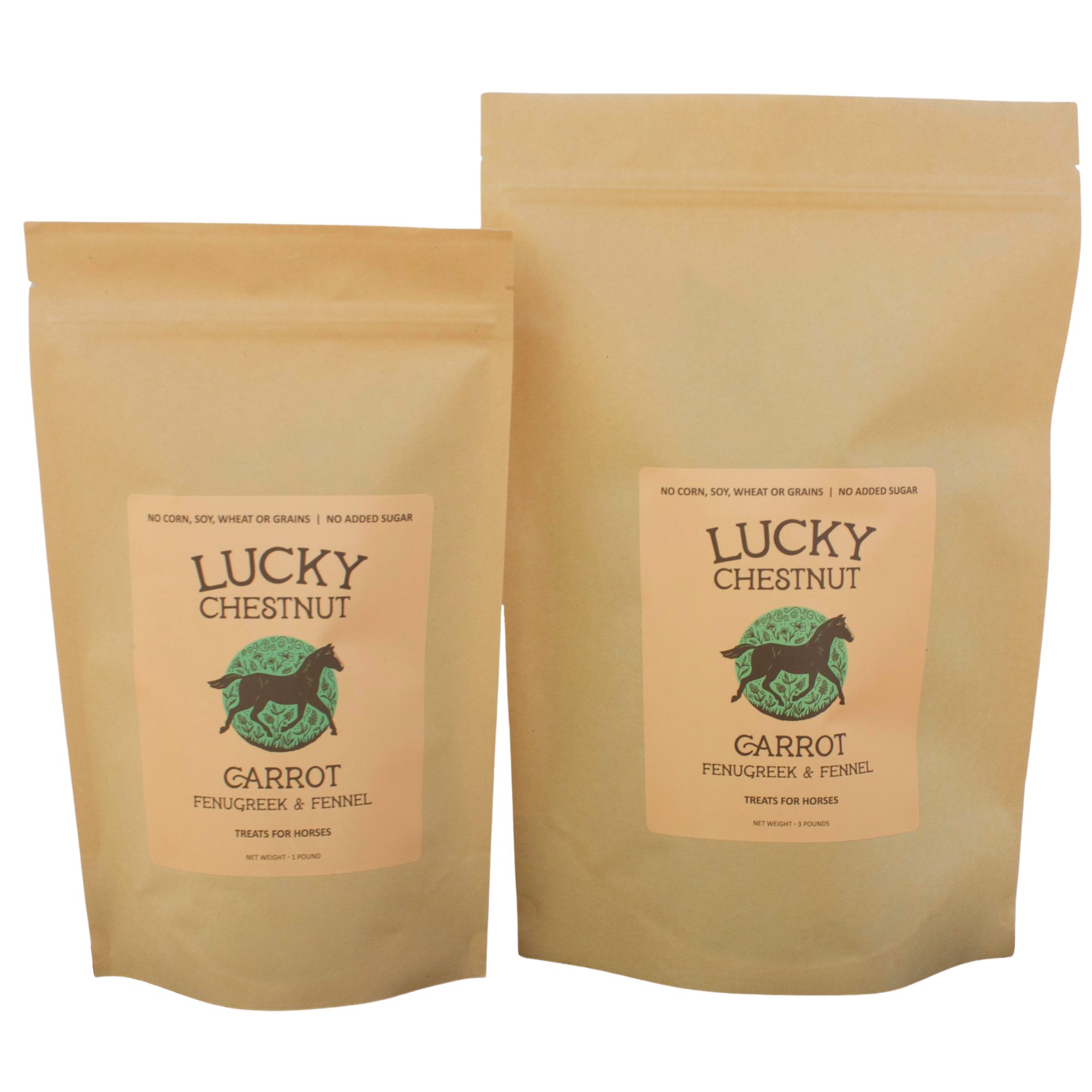 Carrot, Fennel & Fenugreek Horse Treats – Grain Free – Lucky Chestnut